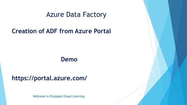 1- Introduction of Azure data factory.pptx | Cloud Computing | Internet