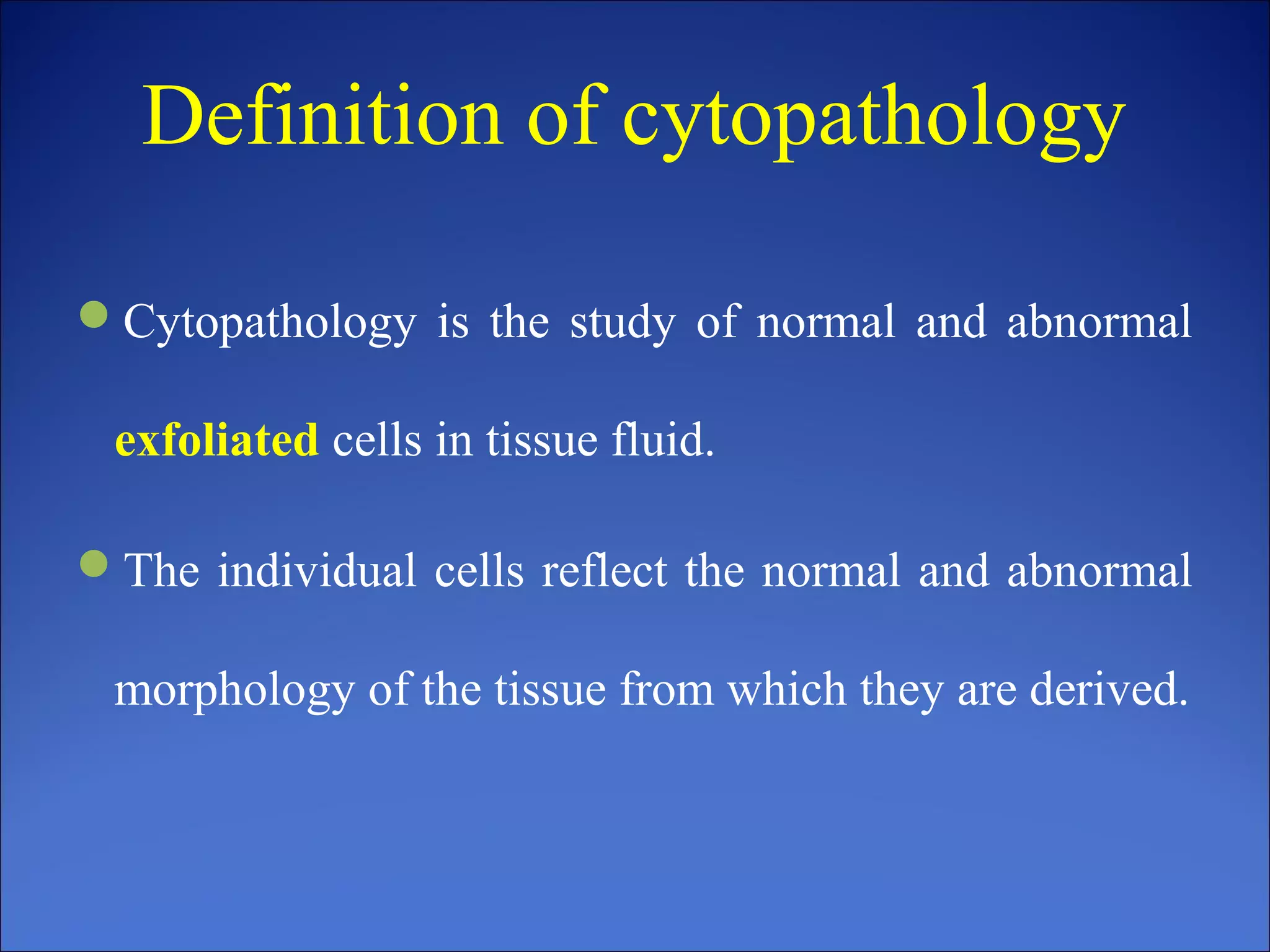 introduction of cytopathology | PPT