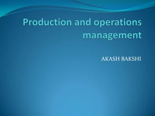1.introduction of production and operations management | PPT