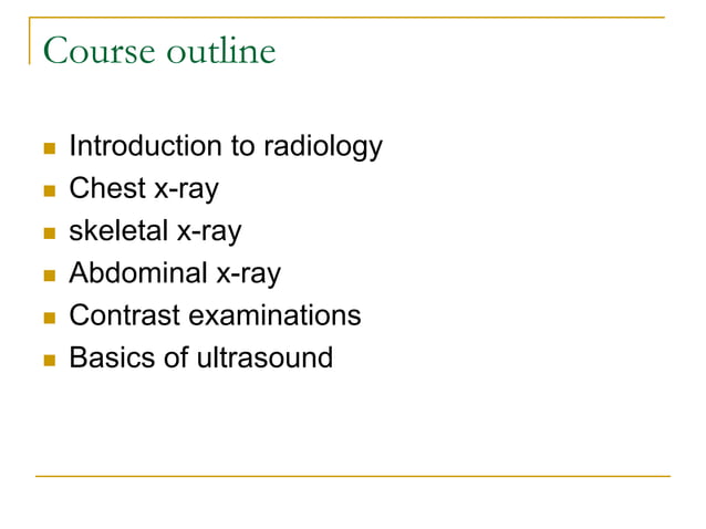 1- Introduction . RADIOLOGY-1.ppt | Medical Tests | Medical Health