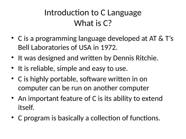1-Introduction to C programming language.pptx