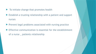 Introduction to Communication in Nursing & level of communication .pptx