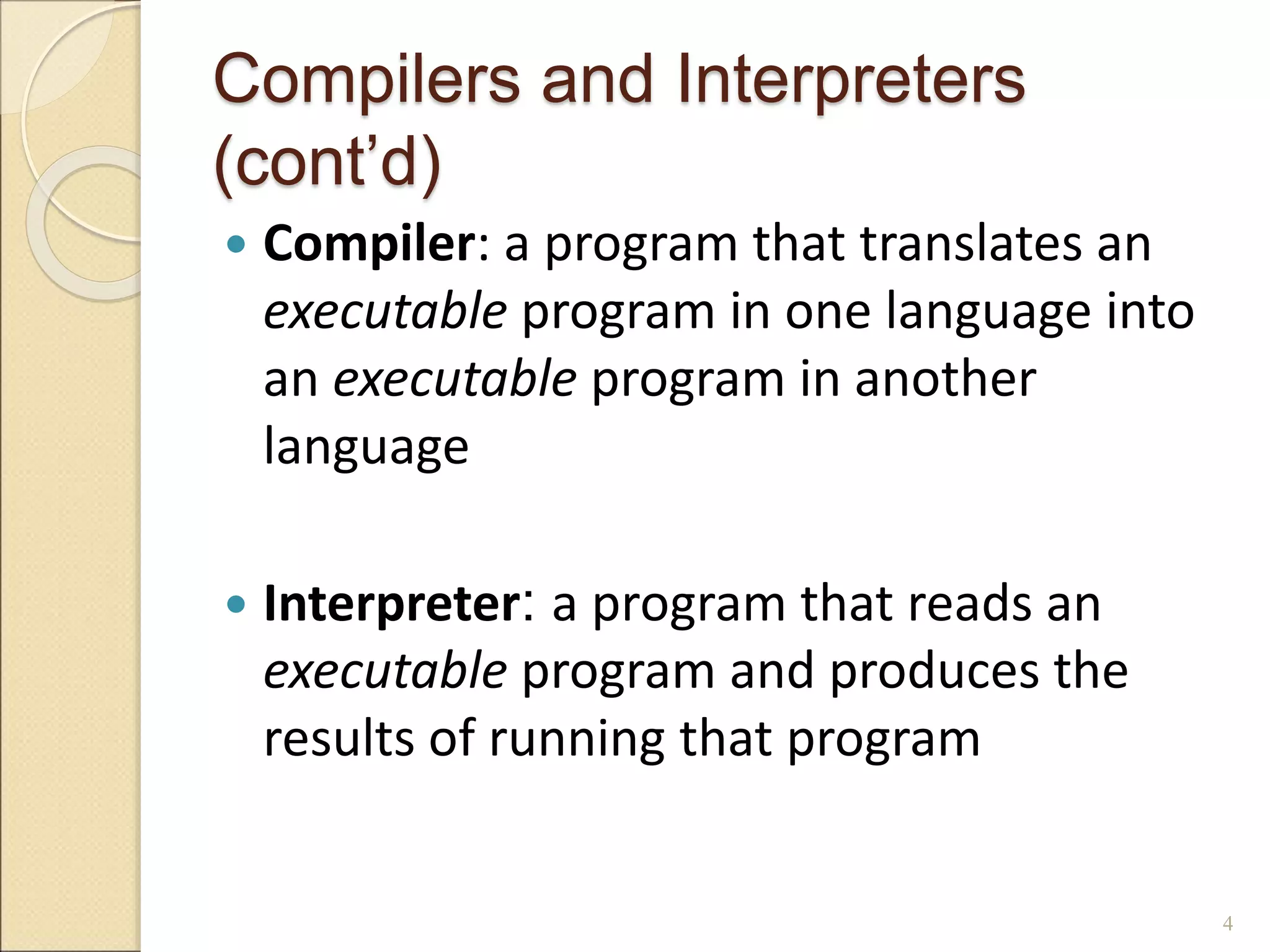 1 - Introduction to Compilers.ppt | Programming Languages | Computing