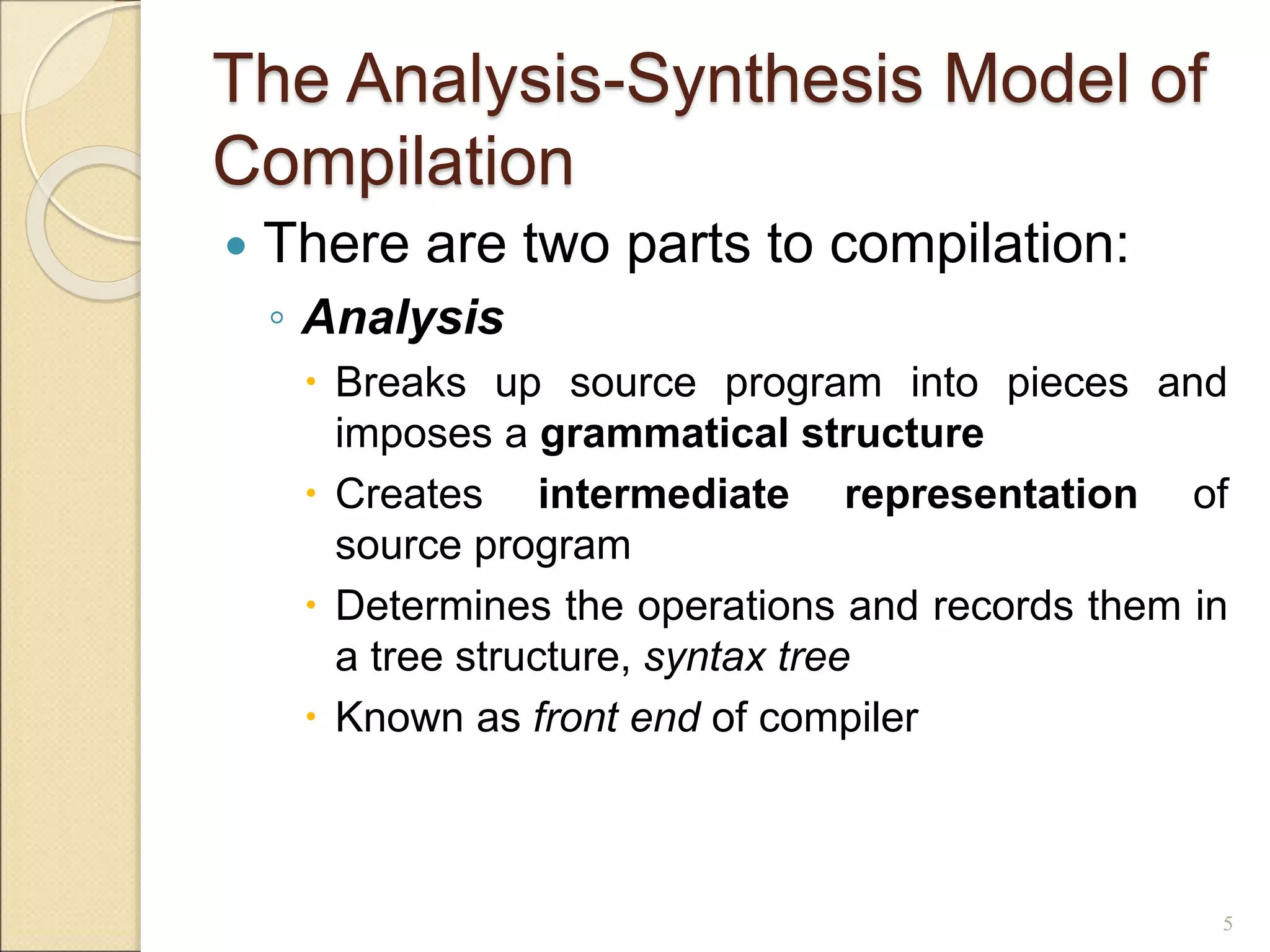 1 - Introduction to Compilers.ppt | Programming Languages | Computing