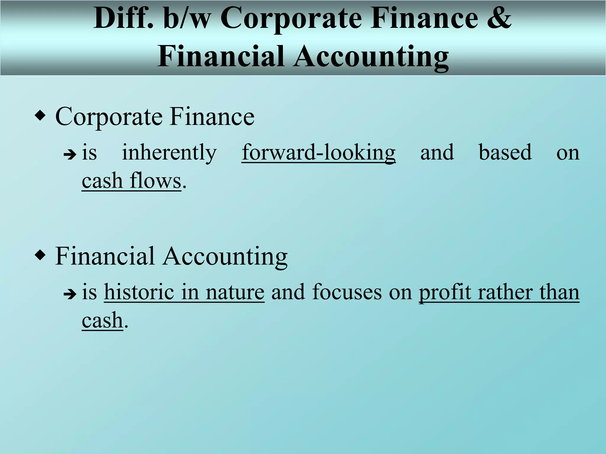 1. introduction to corporate finance | PPTX