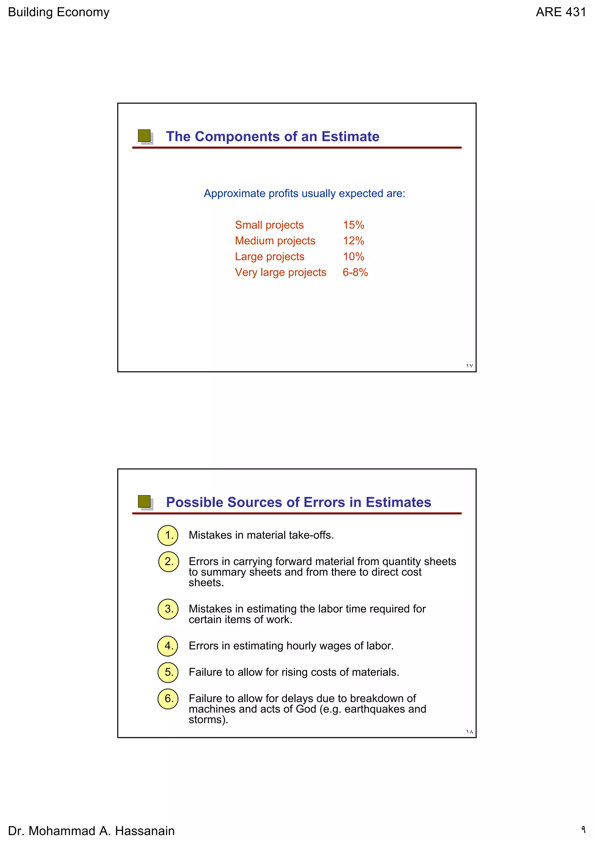 1 introduction to cost estimating | PDF