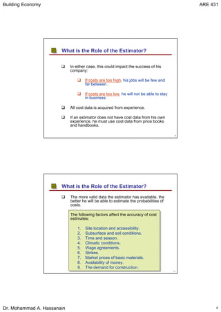 1 introduction to cost estimating | PDF