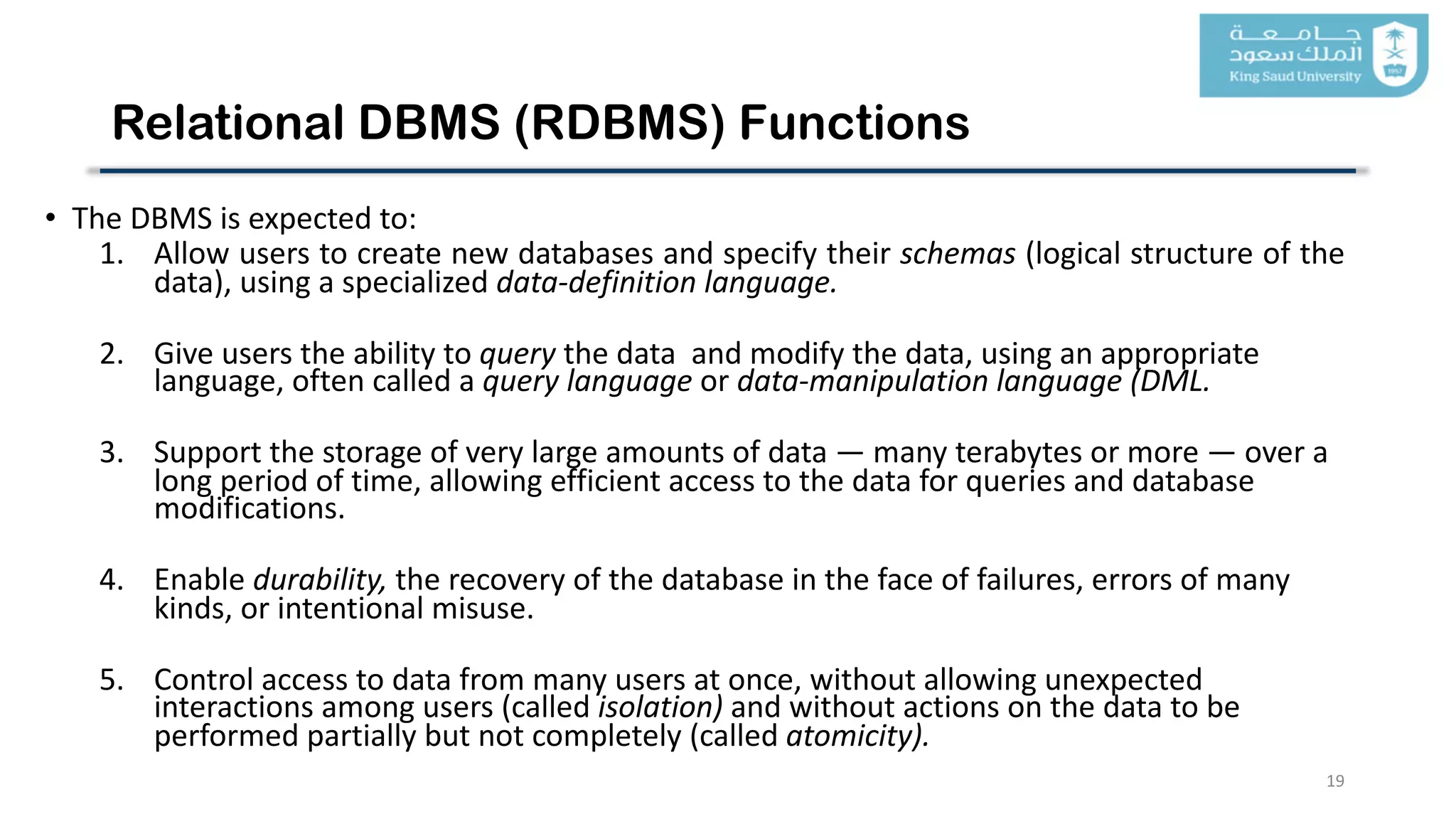 1-introduction to DB.pdf | Databases | Computer Software and Applications