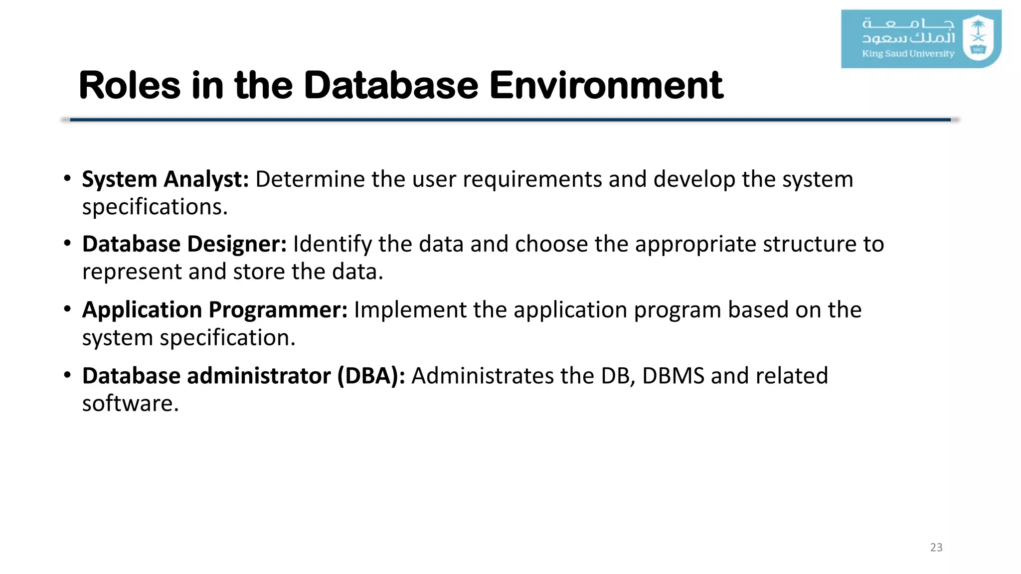 1-introduction to DB.pdf | Databases | Computer Software and Applications