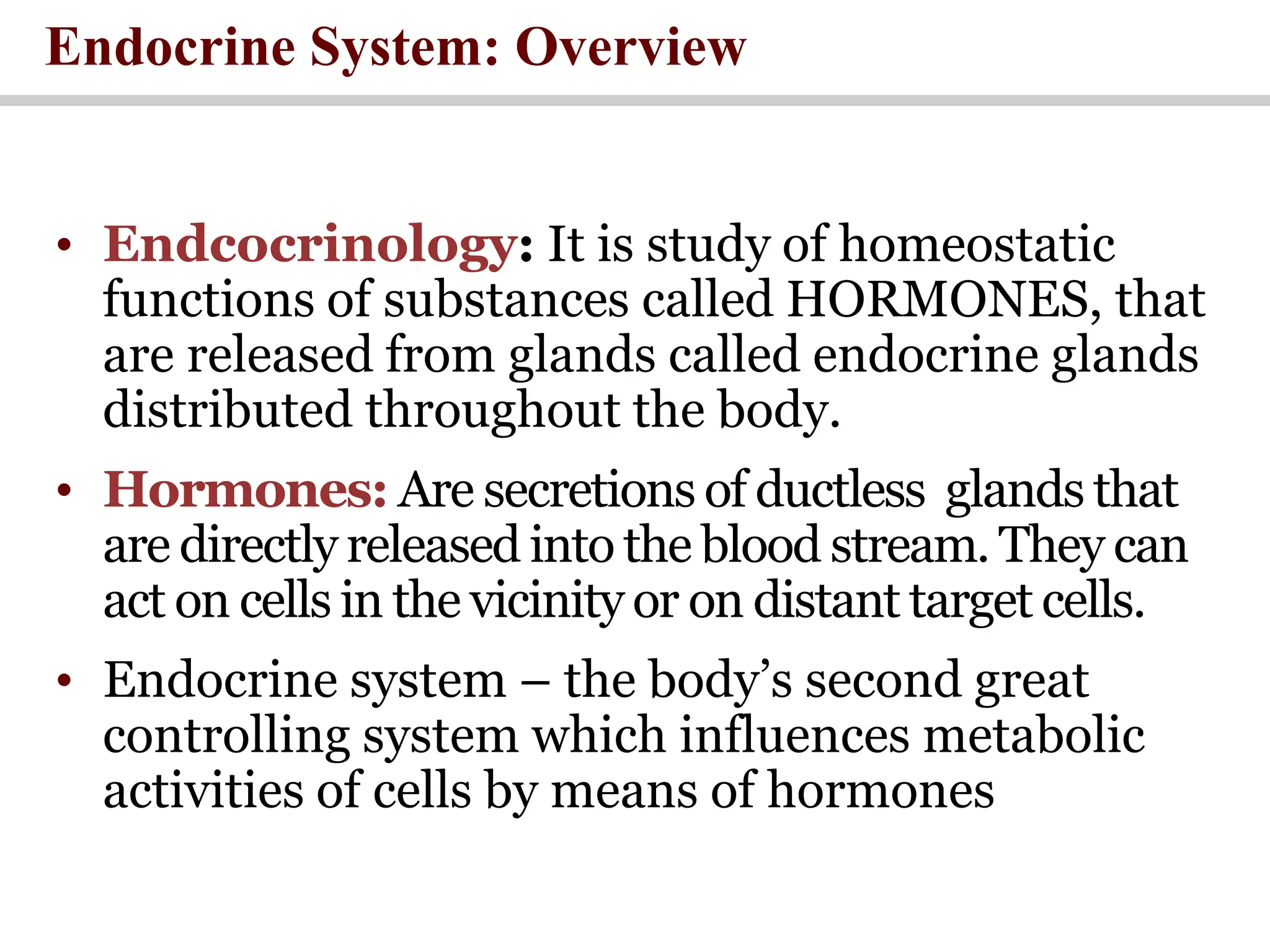 1-Introduction to Endcrine System Endocrine Disorder | PPT