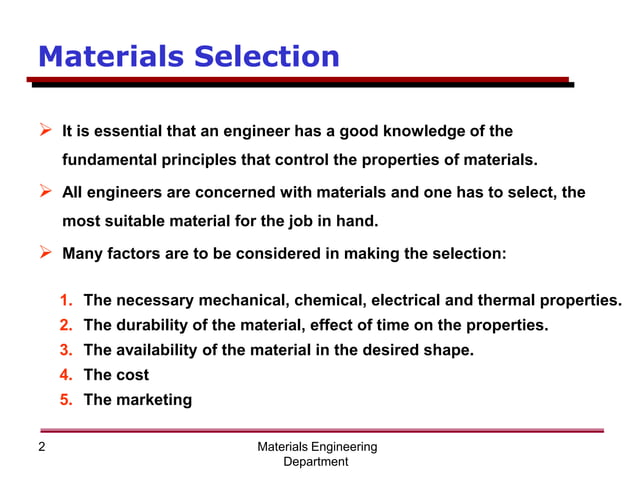 1-Introduction to Engineering Materials.pdf | Chemistry | Science