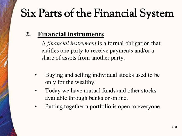1 introduction to financial system.ppt | Stocks and Bonds | Personal ...