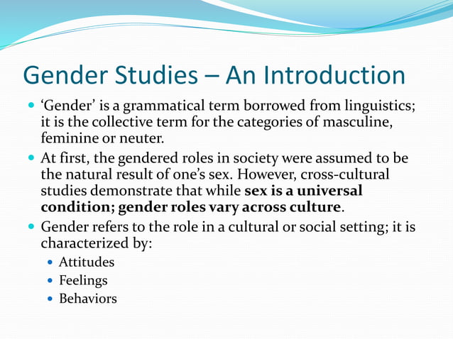 1 - Introduction to Gender studies .pptx