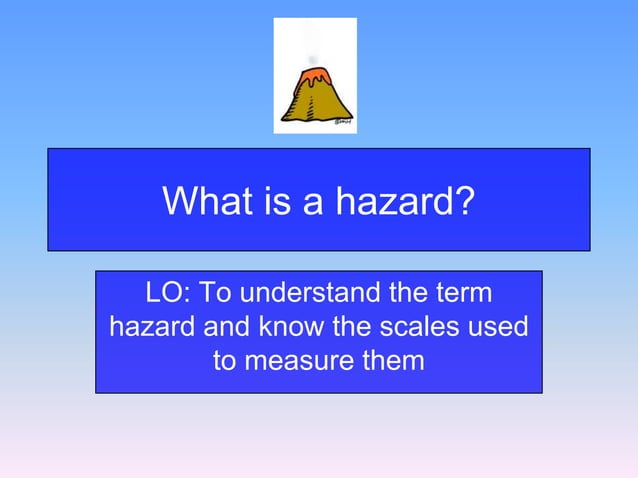 1.introduction to hazard scales and mapping | PPTX | Geography | Science