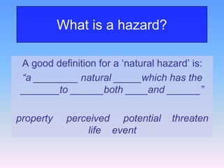 1.introduction to hazard scales and mapping | PPTX