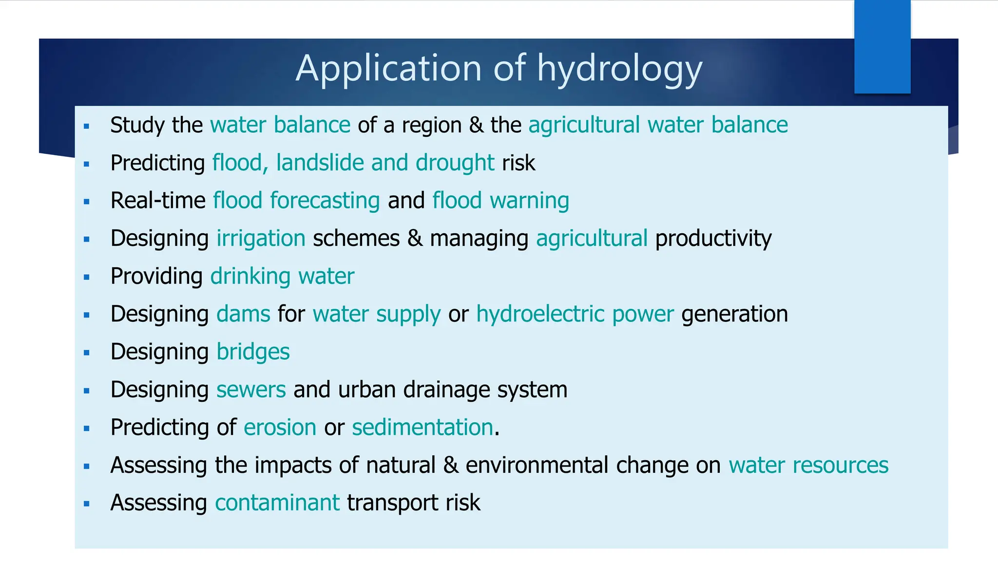 INTRODUCTION TO HYDROLOGY AND WATER RESOURCES ENGINEERING | PPTX