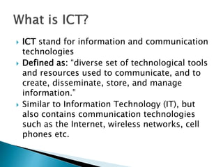 Introduction to ICT - lecture 1 | PPTX