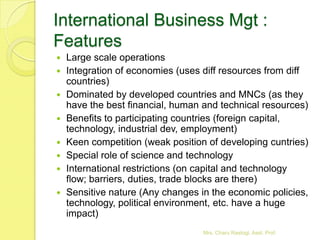 1. Introduction to International Business, Globalization and Trading ...