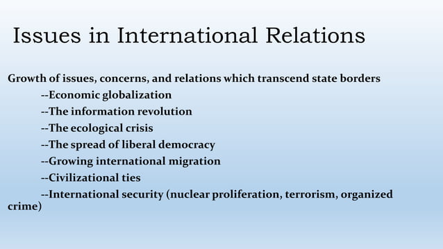 1 introduction to international relations | PPTX | Politics