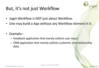 Joget Workflow v4 Training - Module 1 - Introduction to Joget | PPTX | Computer Software and ...