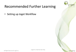 Joget Workflow v5 Training - Module 1 - Introduction to Joget Workflow | PPTX