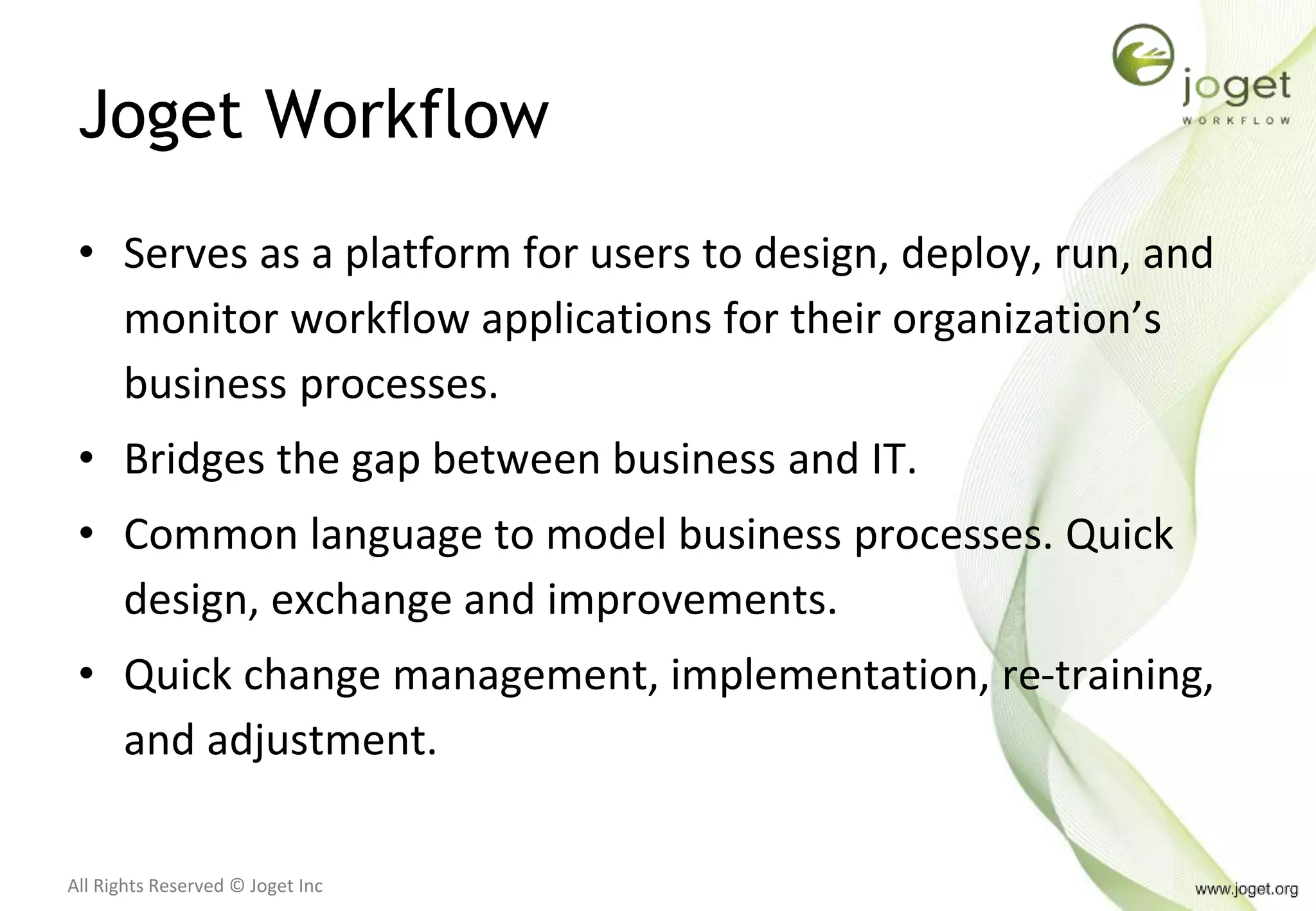 Joget Workflow v6 Training Slides - 1 - Introduction to Joget Workflow ...