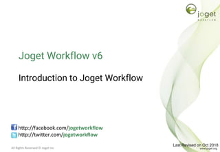 Joget Workflow v6 Training Slides - 1 - Introduction to Joget Workflow | PPT