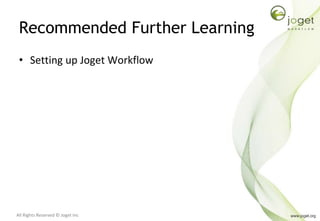 Joget Workflow v6 Training Slides - 1 - Introduction to Joget Workflow ...