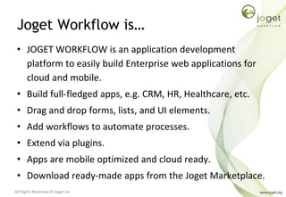Joget Workflow v6 Training Slides - 1 - Introduction to Joget Workflow | PPT