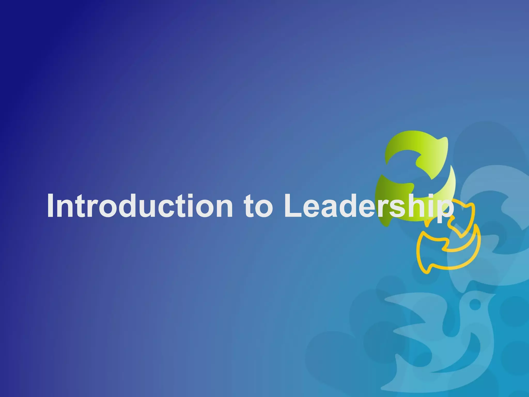 1 introduction to leadership | PPT