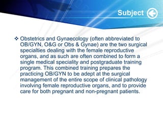 1. Introduction to obstetrics | PPTX