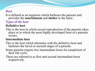 1 introduction to parasitology | PPTX