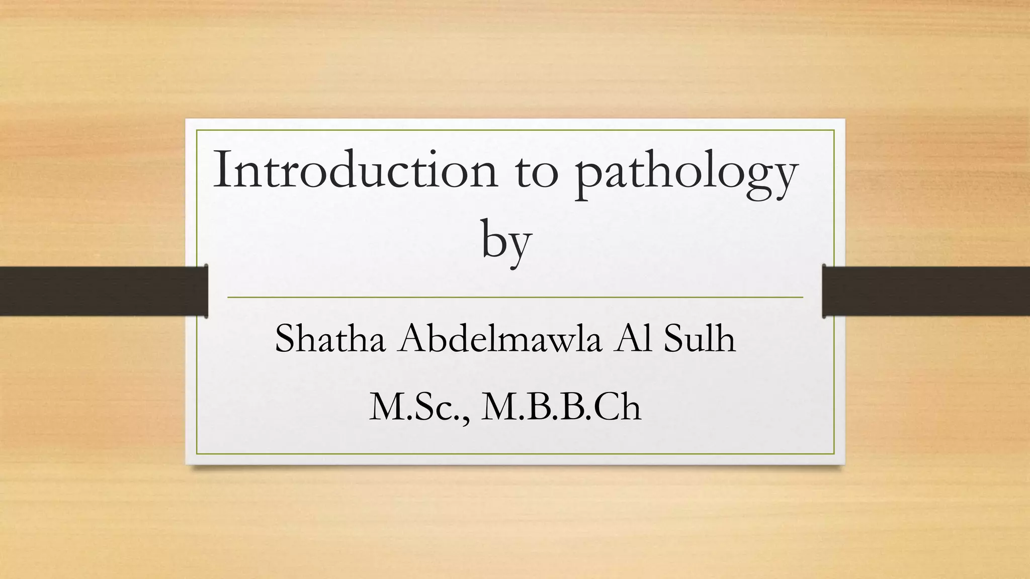 1 introduction to pathology | PPT