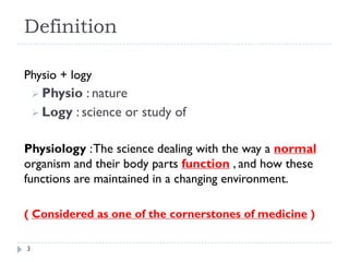 1- Introduction To Physiology.pdfIntroduction To Physiology | PDF