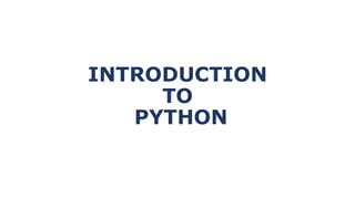 1-_Introduction_To_Python.pdf for education | PDF
