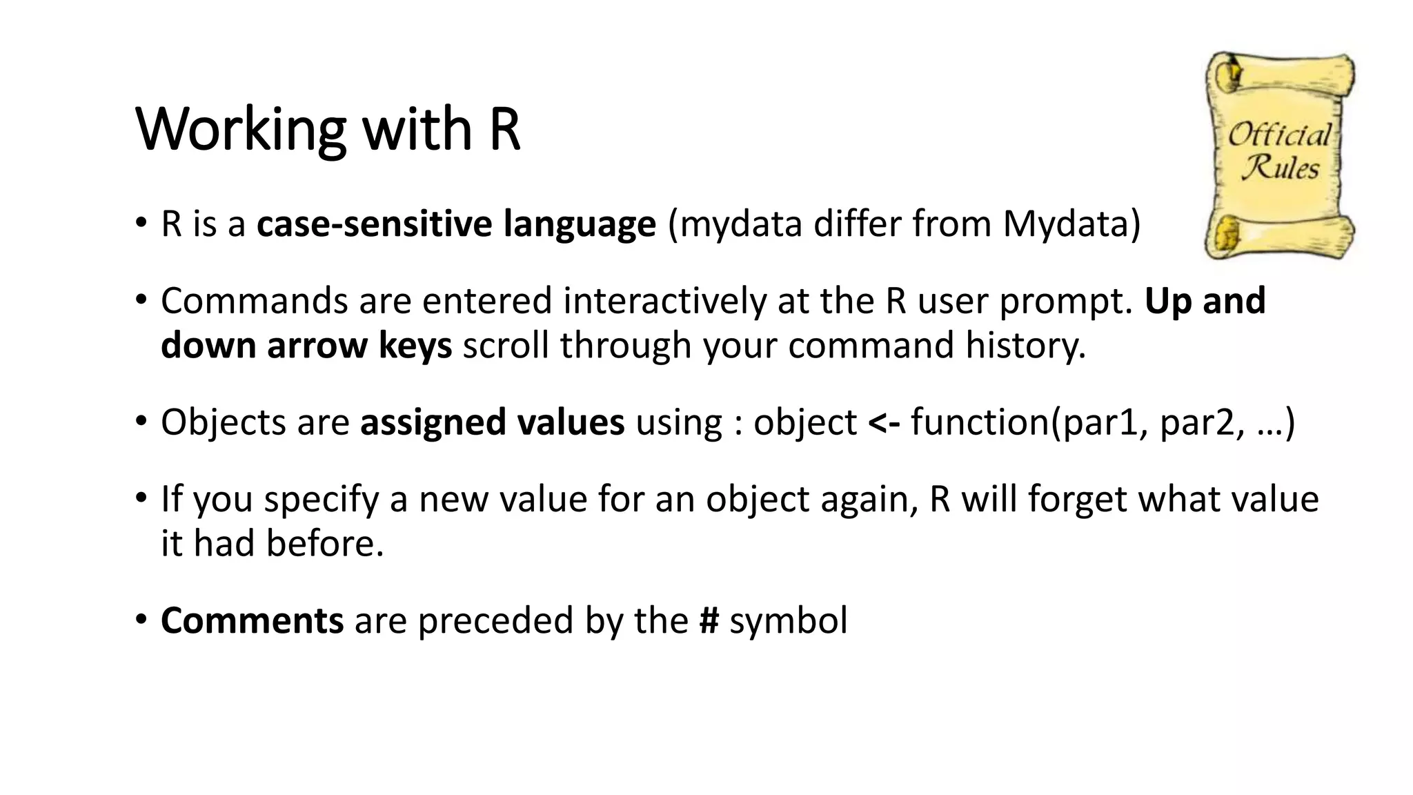 Introduction to statistical software R | PPTX