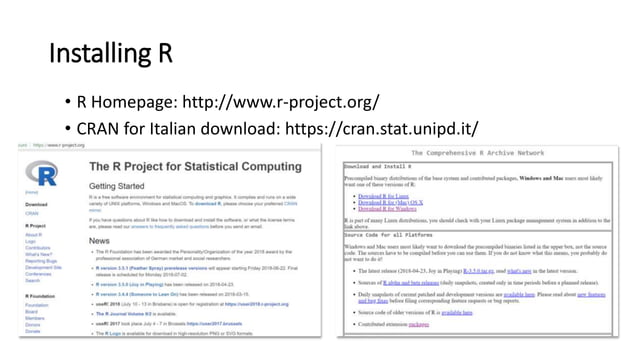 Introduction to statistical software R | PPTX