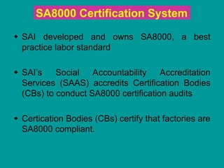 Introduction to SA8000 fro detail understanding of Audit | PPT