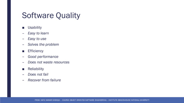 1-Introduction to Software Engineering (Object Oriented Software Engineering - BNU Spring 2017 ...