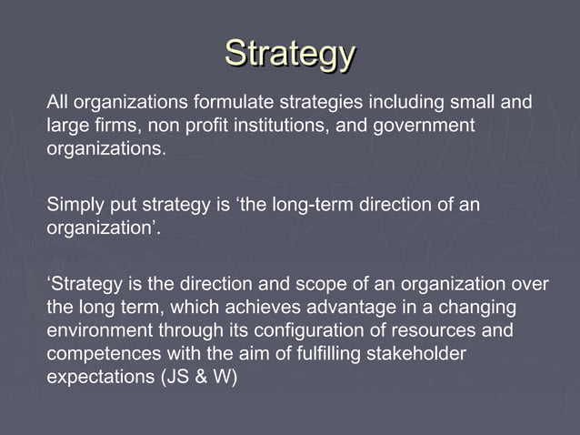 Introduction to strategy | PPT