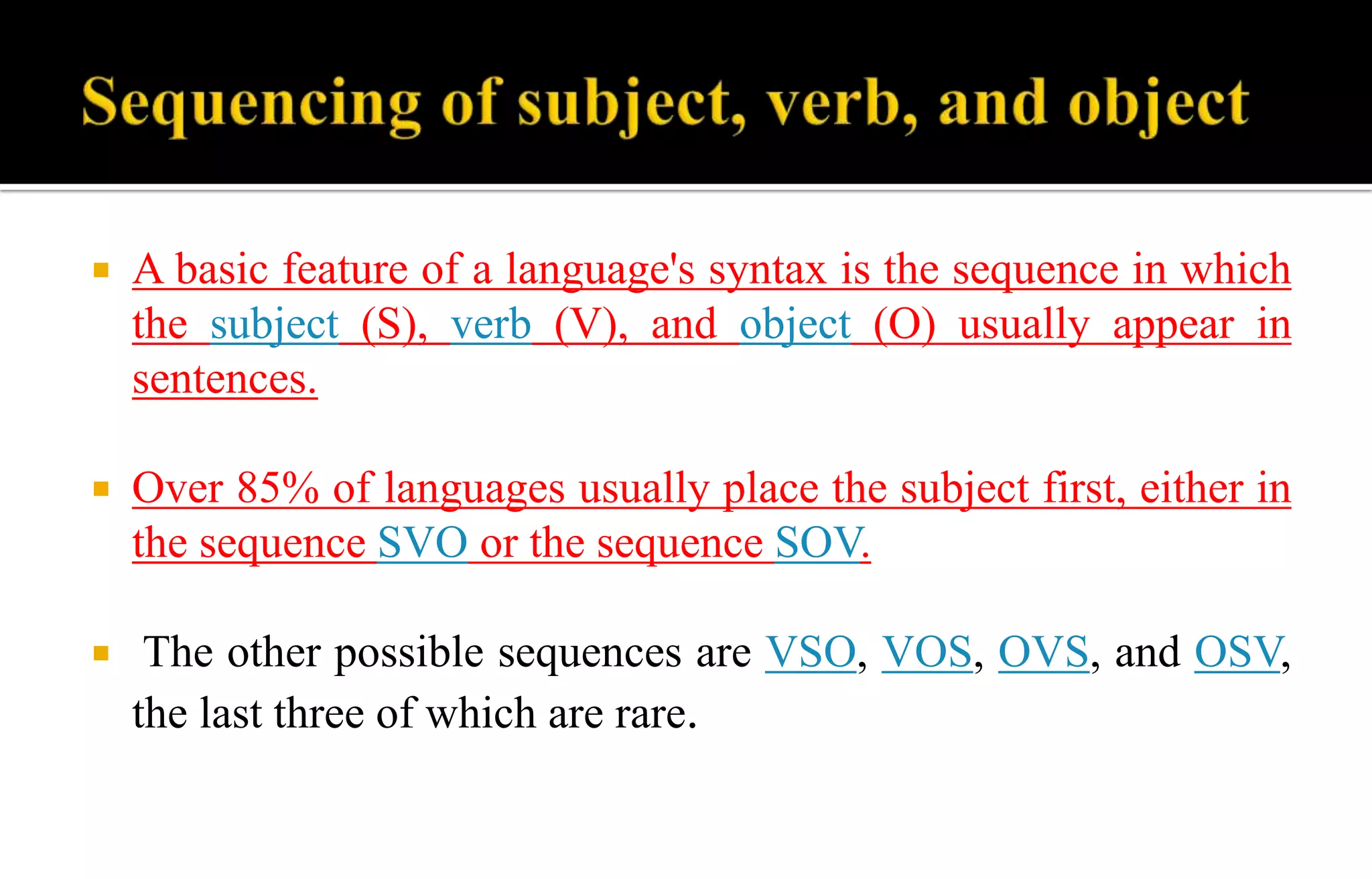 Introduction to syntax | PPTX