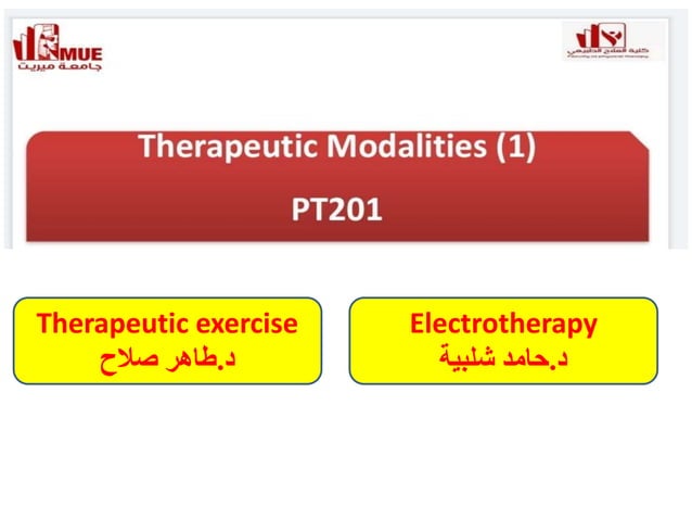 1- Introduction to Therapeutic Exercises.pptx