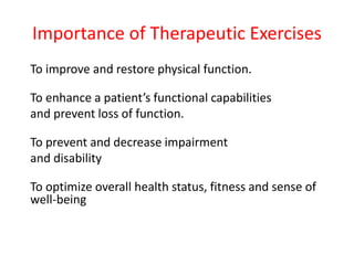 1- Introduction to Therapeutic Exercises.pptx