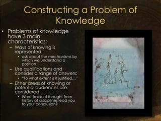 1. introduction to tok, ch.1 3 p. 1-41 | PPT