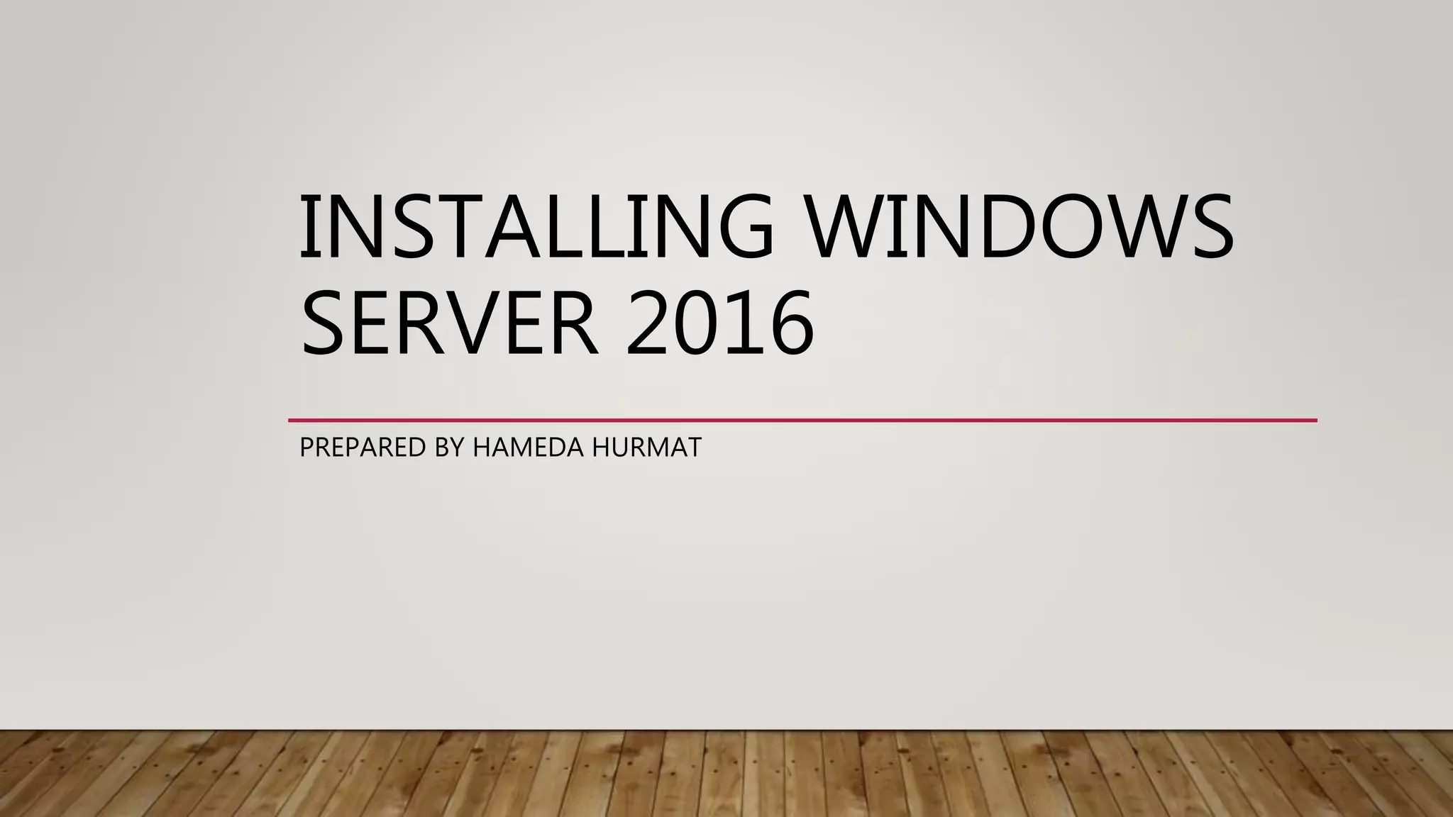 1 introduction to windows server 2016 | PPTX