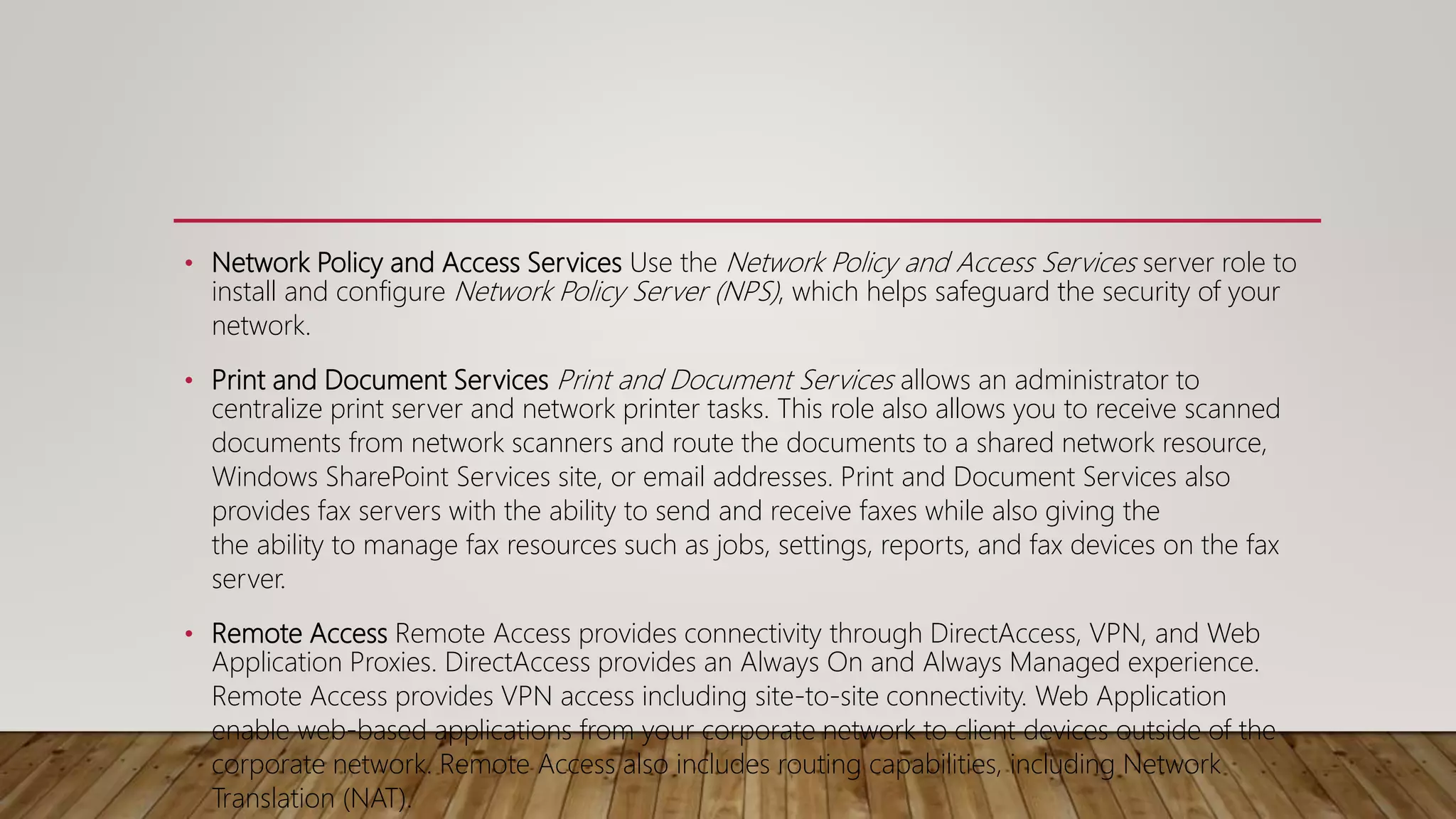 1 introduction to windows server 2016 | PPTX