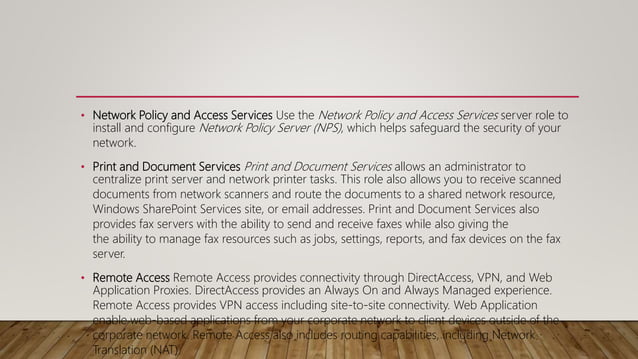 1 introduction to windows server 2016 | PPTX