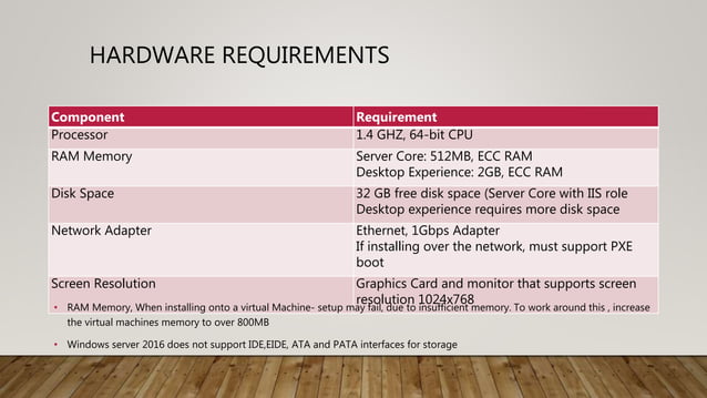 1 introduction to windows server 2016 | PPTX