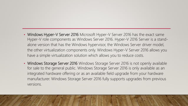 1 introduction to windows server 2016 | PPTX