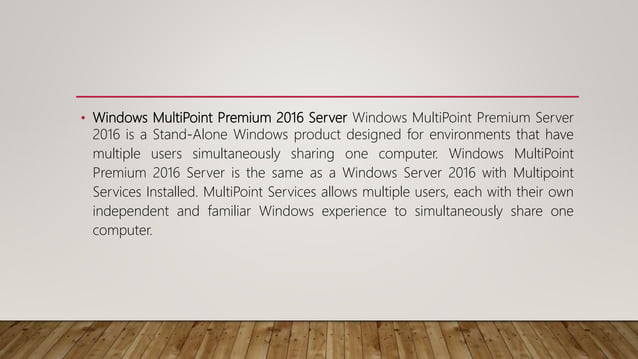 1 introduction to windows server 2016 | PPTX